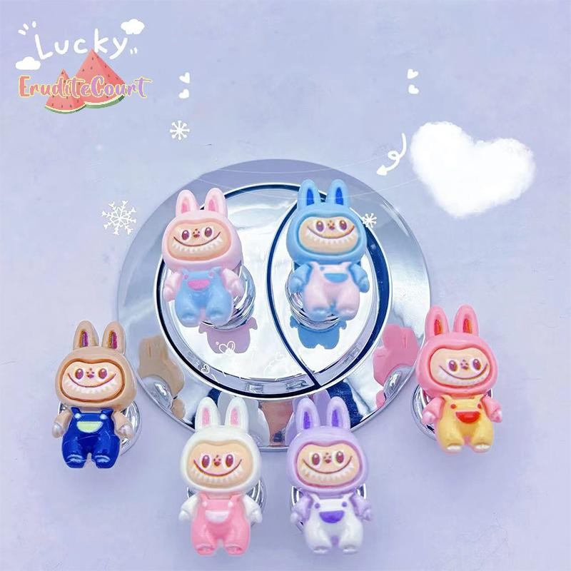 [ECM] Cartoon Labubu Toilet Press Water Tank Flush Button Bathroom ...