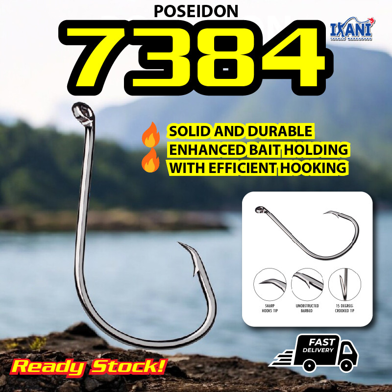 POSEIDON 7384 FISHING HOOK CRANK OCTOPUS Circle HOOKS MATA KAIL PANCING ...