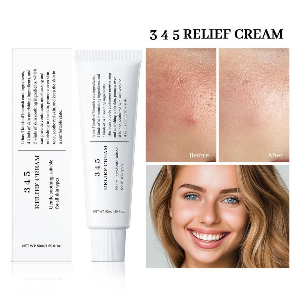 345 Relief Cream Facial Moisturizer Relief Cream Gentle Face Care Anti ...