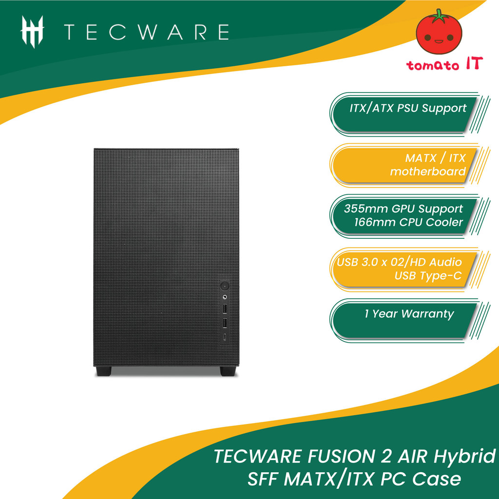 TECWARE Fusion 2 AIR High AirFlow SFF Mesh PC Case | Shopee Malaysia