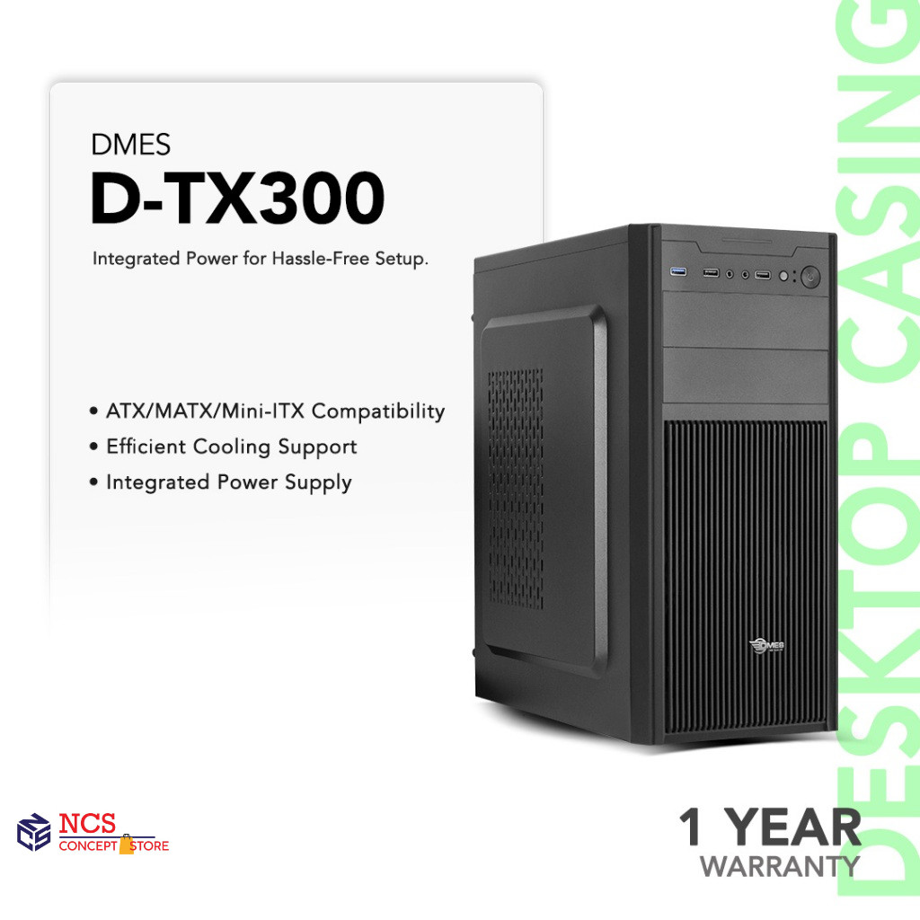 Dmes D-TX300 PC Case Premium Desktop Casing with Power Supply | ATX ...