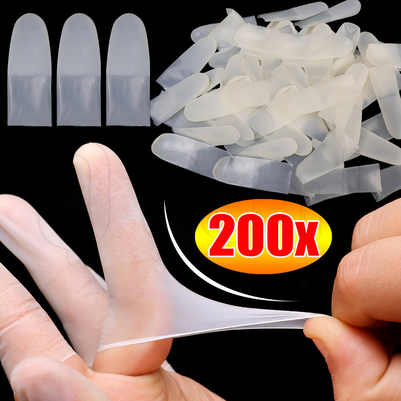 200Pcs Disposable Latex Rubber Finger Covers - Durable Working Finger ...