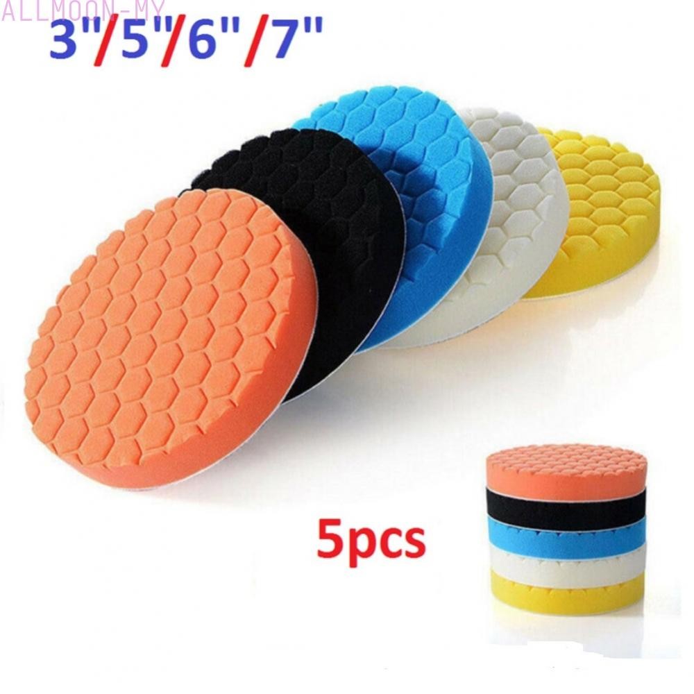 Buffing Sponge Polisher Use Replacement Sponge Waxing Kit Round 5Pcs ...