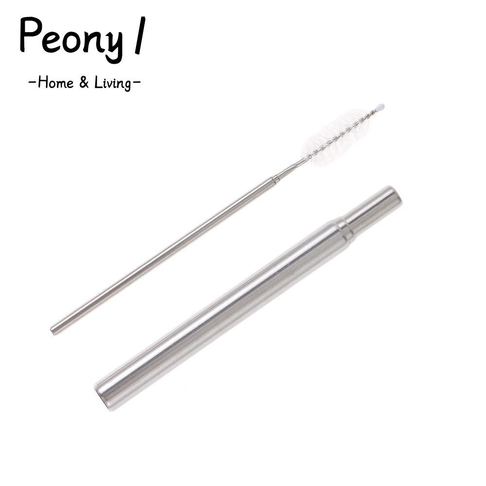 PEONY1 Collapsible Stainless Steel Travel Straws, 125*17mm Stainless ...