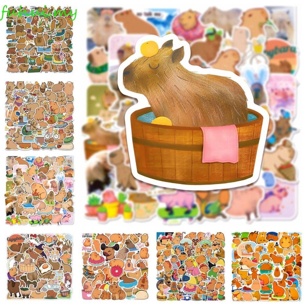 FUHUI Capybara Sticker, Capybara Waterproof Toy Puzzle Stickers ...