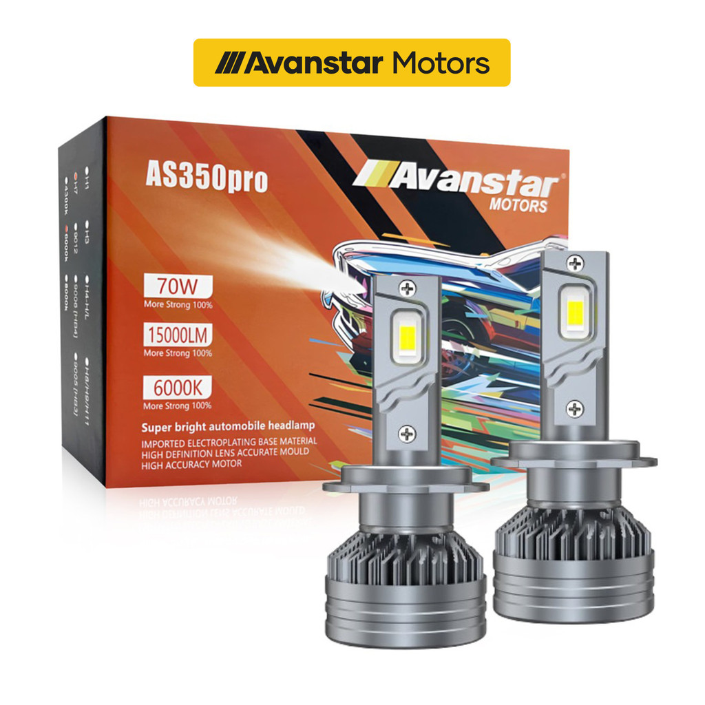 [1 Year Warranty] 2PCS Avanstar Motors AS350 Pro LED Car Headlight ...