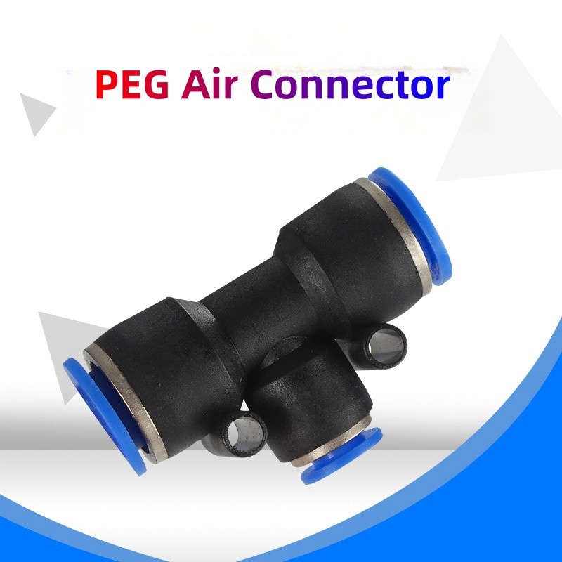 T stye quick connector PEG pneumatic air joint PEG reducing tee Hose ...