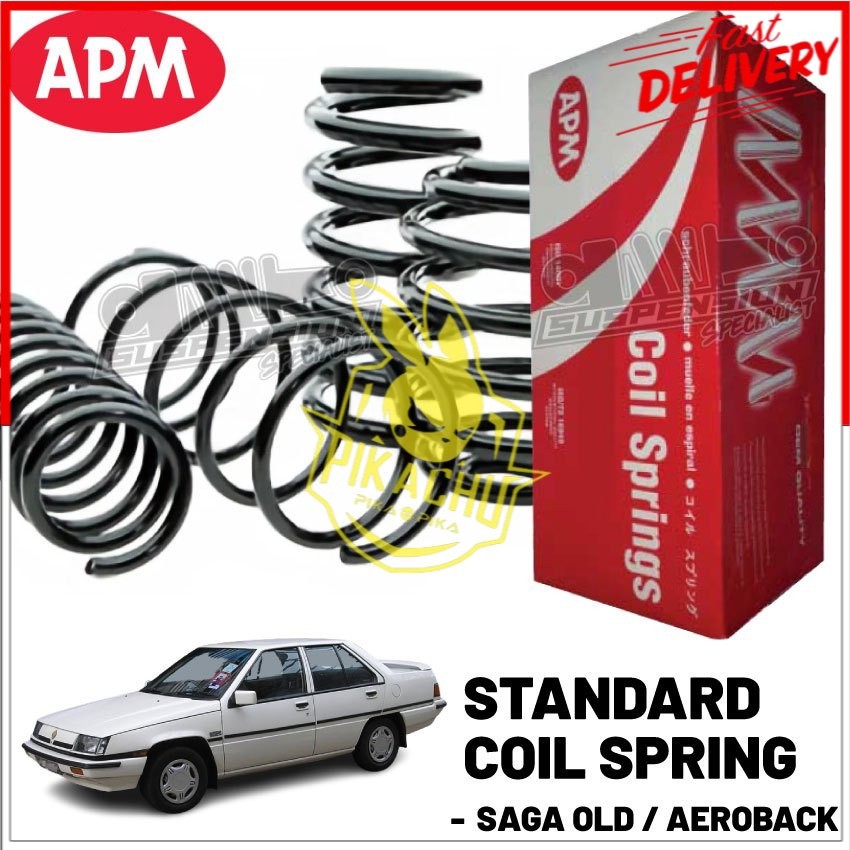 PROTON SAGA ISWARA / AEROBACK APM STANDARD COIL SPRING 1 CAR SET 4 PCS ...