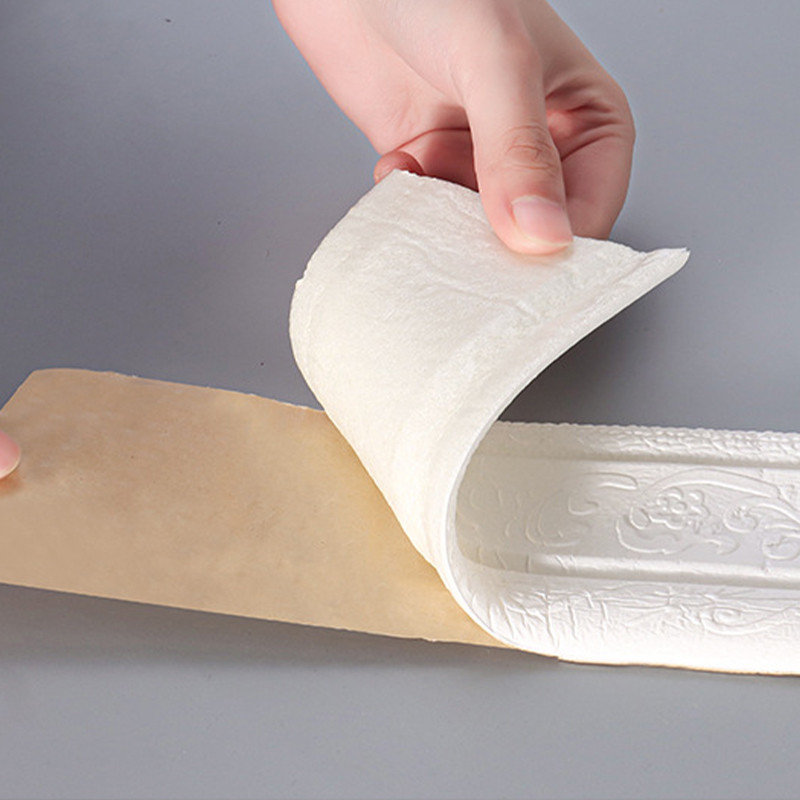 3D Wall Corner Waistline Sticker Self-Adhesive Waterproof Baseboard ...