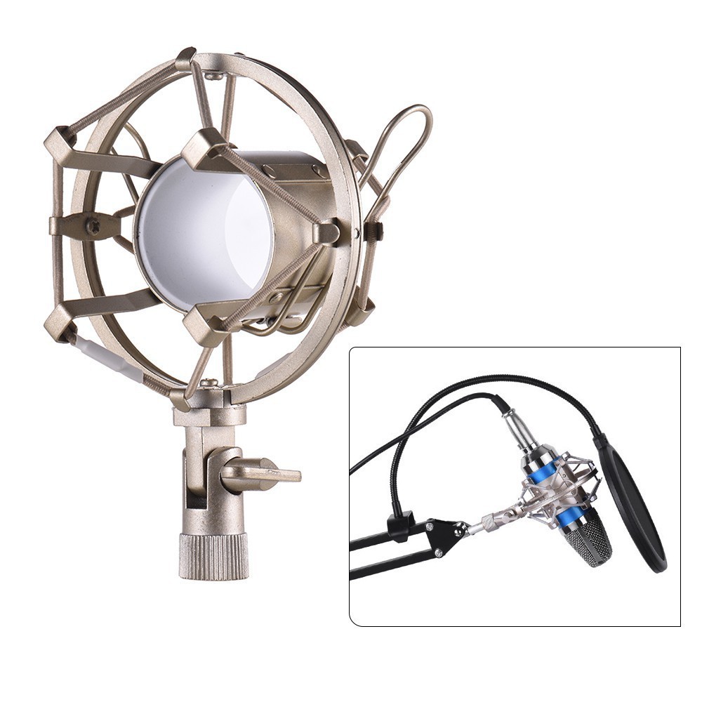 Metal Shockproof Studio Recording Microphone Shock Mount Mic Holder ...