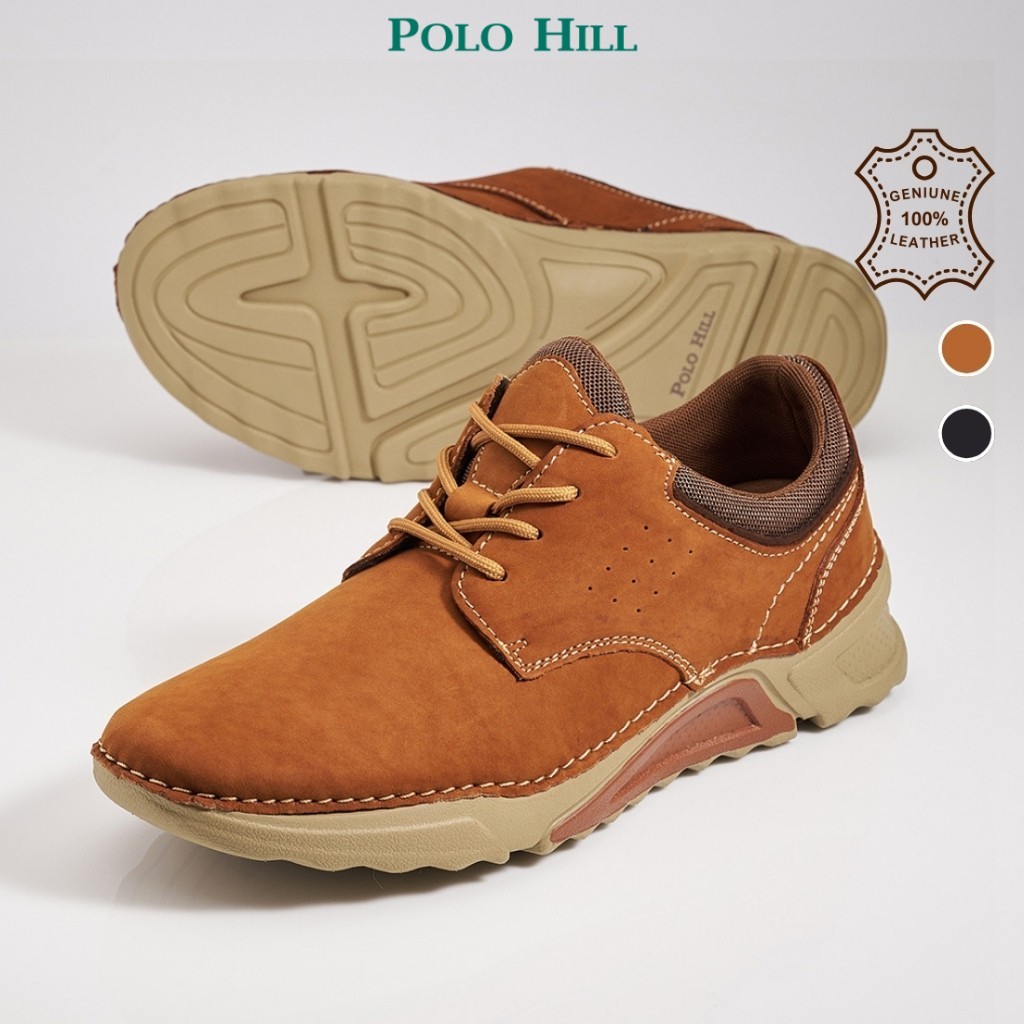 POLO HILL Men Genuine Leather Lace Up Round Toe Shoes PMSL-MS4070 ...