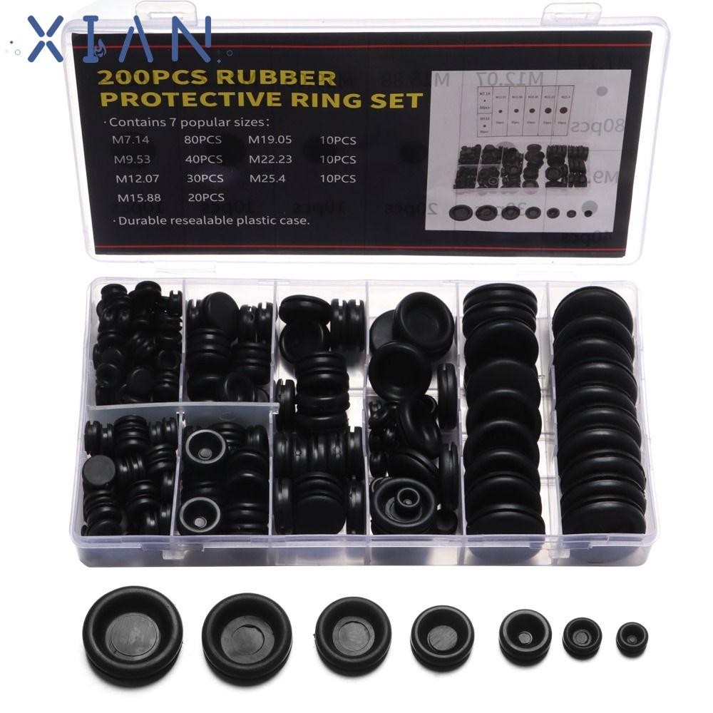 XIANEE 200Pcs Assortment Kit Firewall Hole Plug Set for for Wire Plug ...