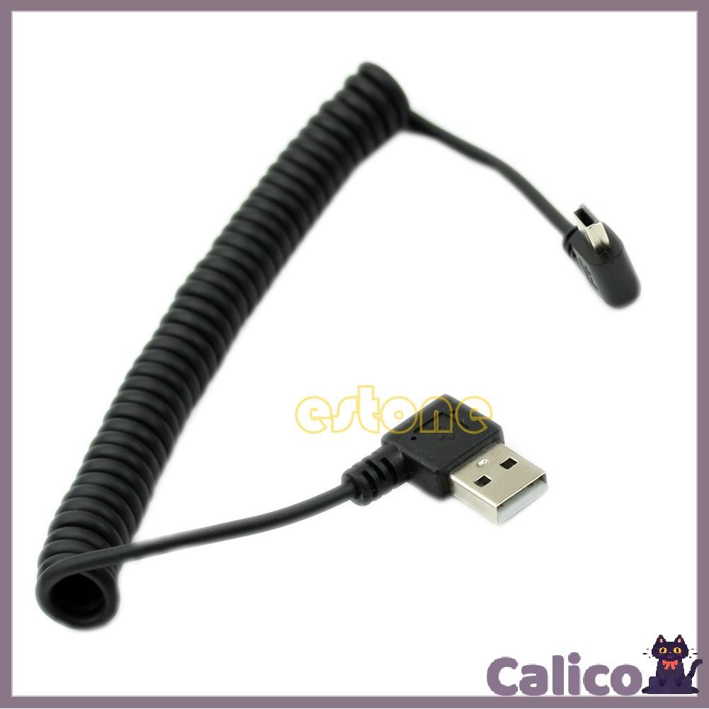 Cali Spring USB 2 0 A Male to Mini USB B Spiral Coiled 5 Pin Adaptor ...