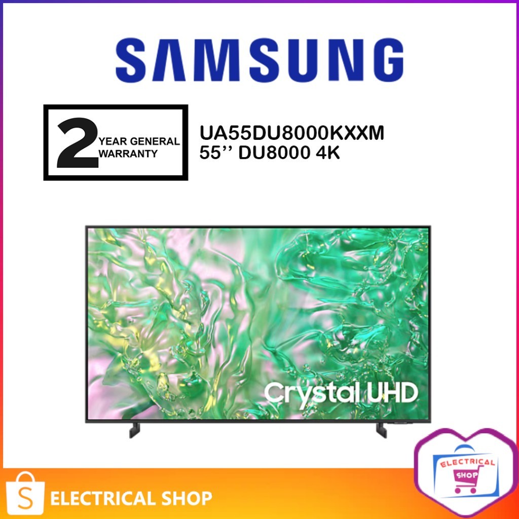 Samsung 55" Crystal UHD 4K DU8000 UA55DU8000KXXM Smart Tv Television ...