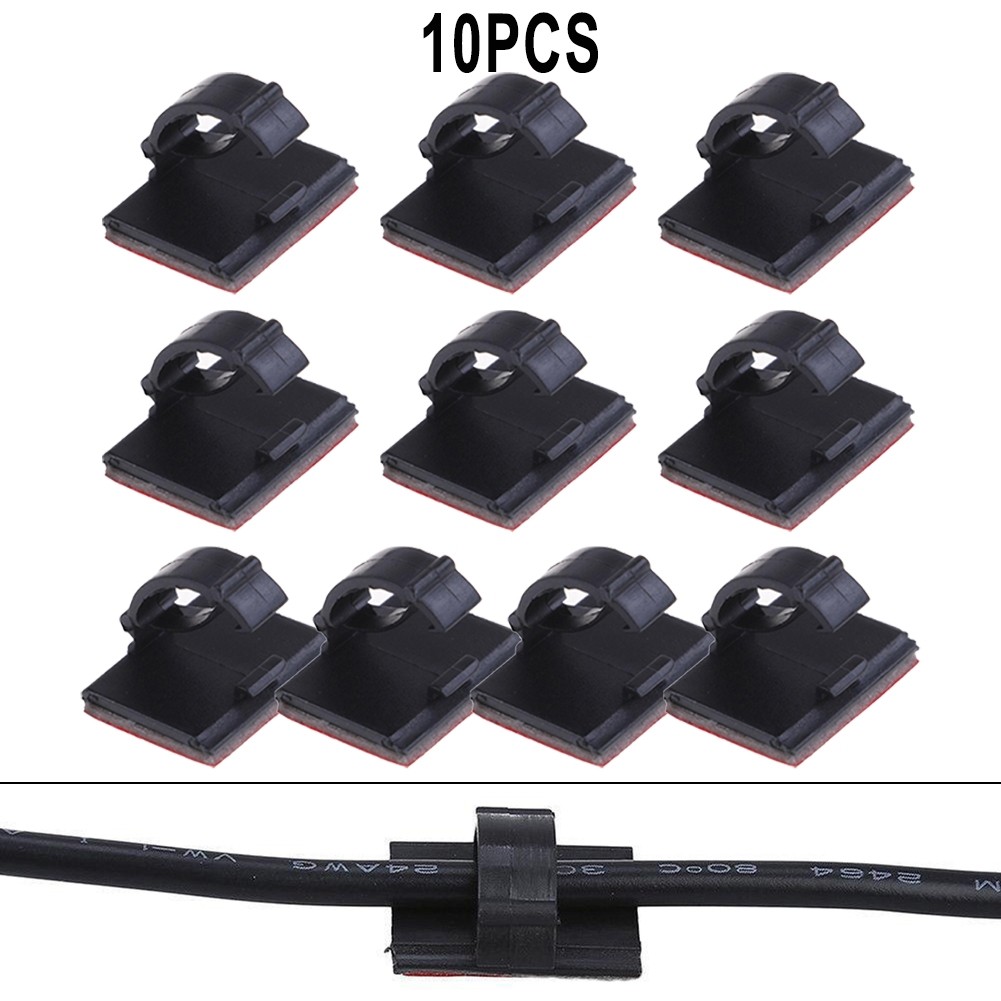 [weloves] 10Pcs Self-Adhesive Wire Tie Cable Clamp Clip Holder For Car ...