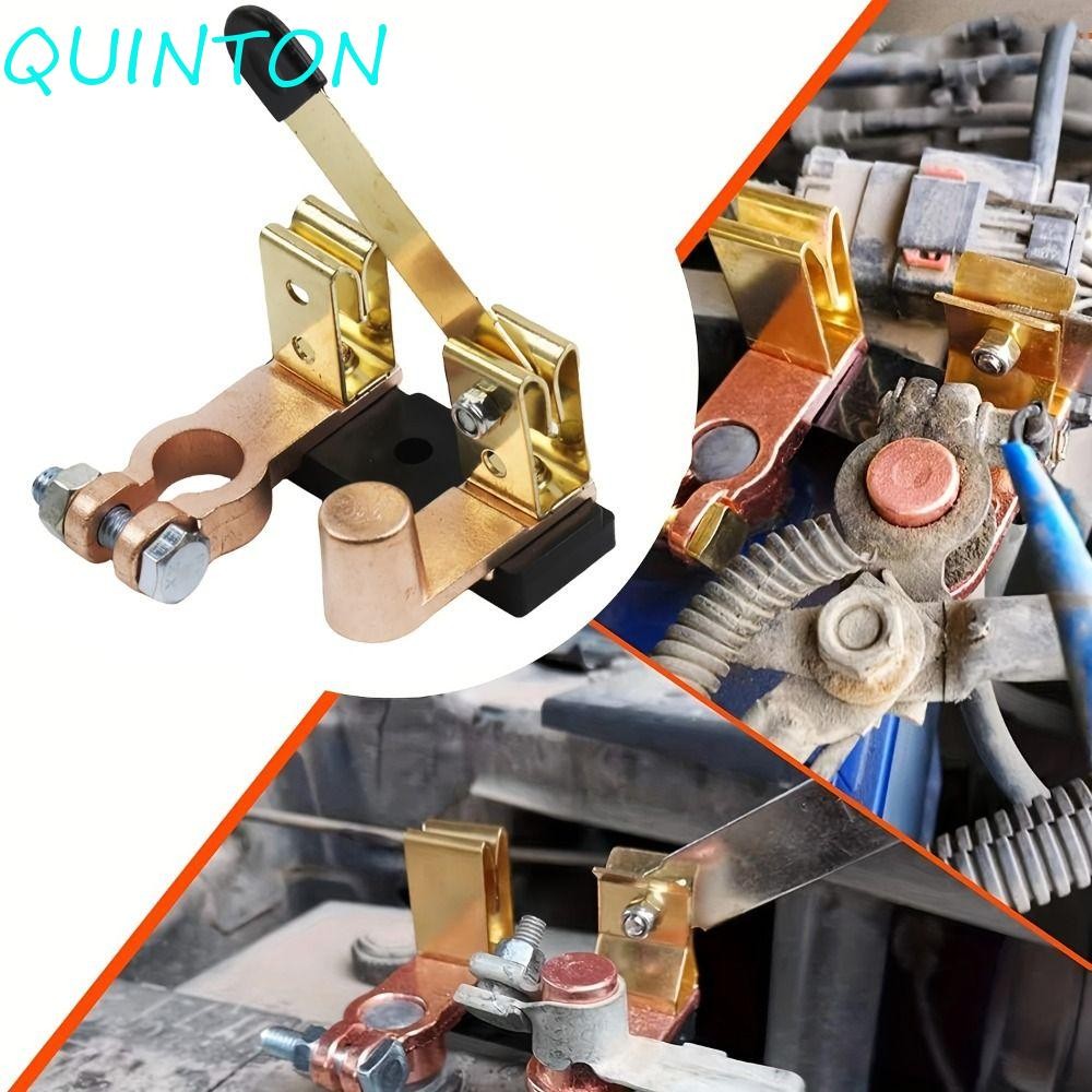 QUINTON Battery Disconnect Switch, Quick Cut-off 12V/24V Isolator Power Cut Off Switch, Anti ...
