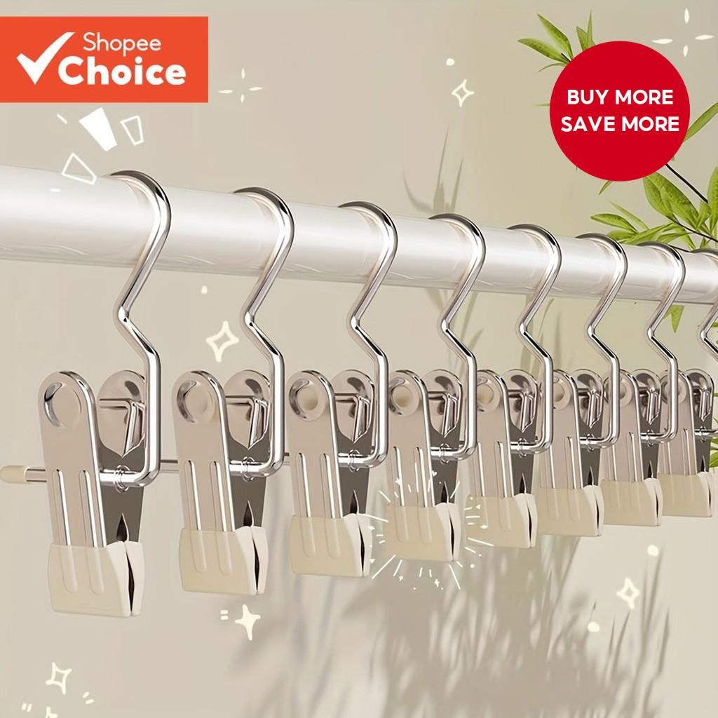10 Multipurpose Metal Hook Clips - Hanger Clips, Laundry Clips, Hat ...
