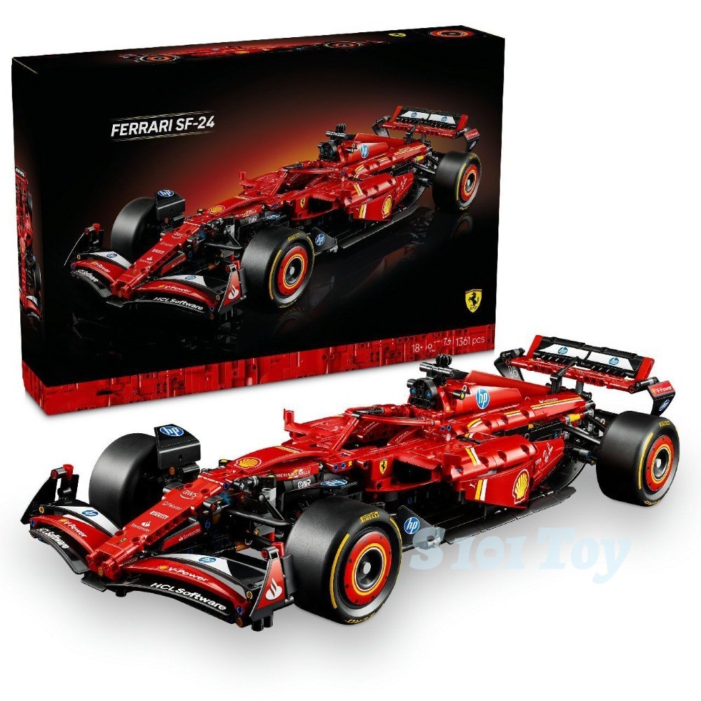 Copy DIY Technic Ferrari SF-24 F1 Car (1361 pcs) STEM Buidling Blocks ...