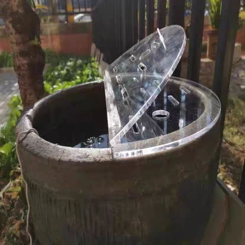 现货！圆形鱼缸防尘盖板方形透明亚克力定做防猫腻防跳保温盖防溅水Circular fish tank dust cover, square ...