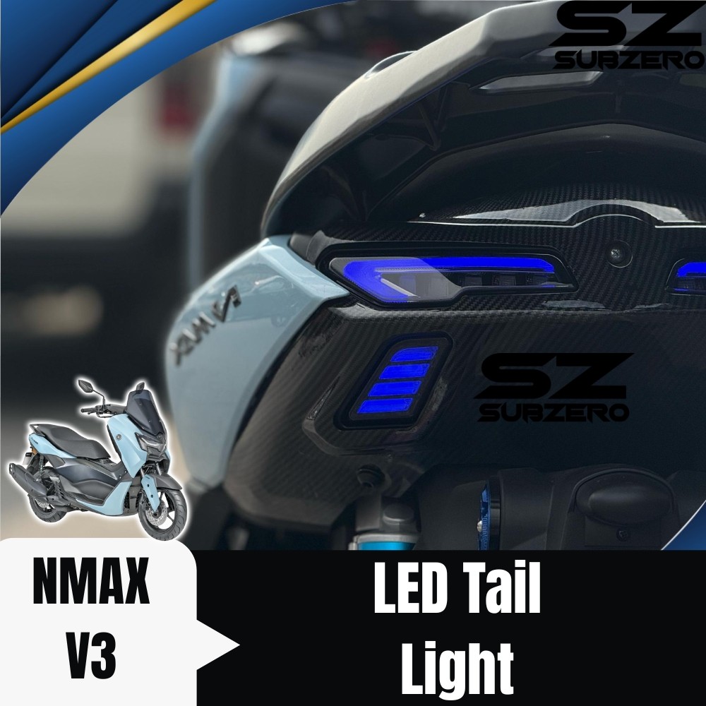 NMAX 155 V3 2025 Integrated Rear Tail Lamp Light Blue Colour For YAMAHA ...