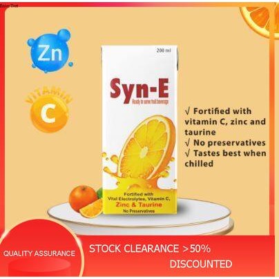 SYN-E ELECTROLYTES JUICE 200ML (orange)READY TO DRINK (VALUE ORIGINAL ...