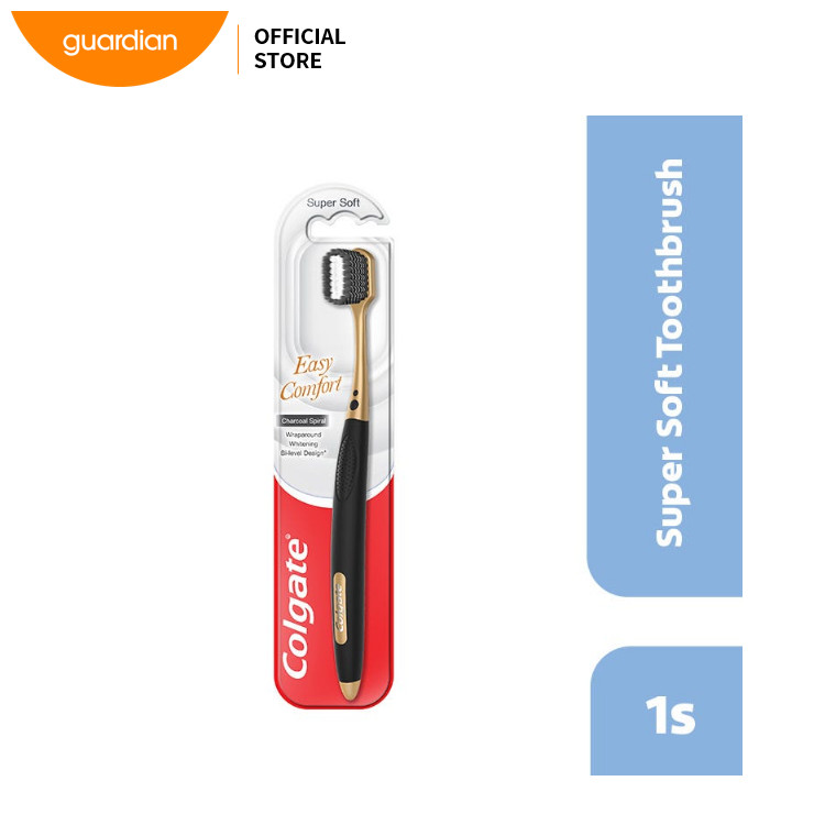 Colgate Easy Comfort Charcoal Spiral Toothbrush 1s (Super Soft)Assorted ...
