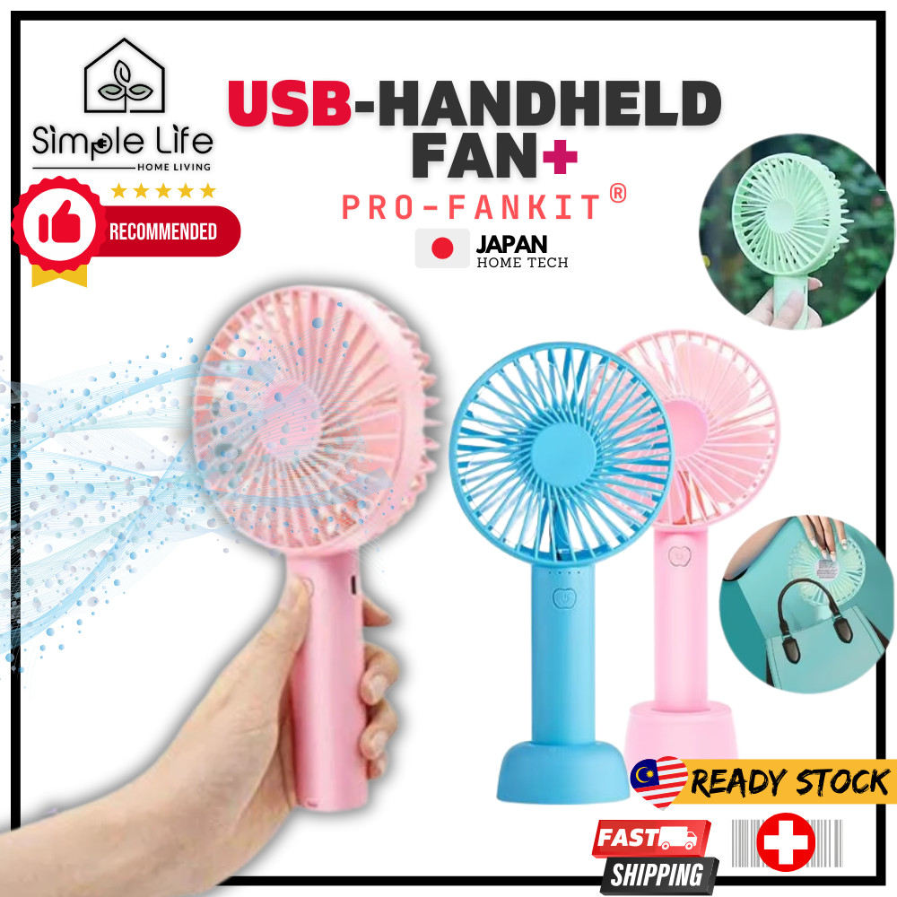 3 SPEED Portable Mini Handheld Fan USB Rechargeable Portable Mini Fans ...