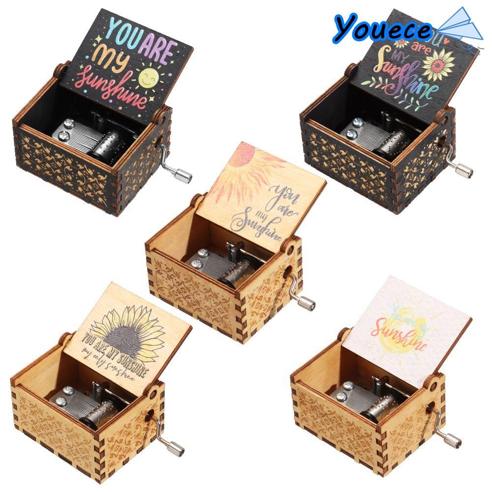 YOUECE You are My Sunshine Music Box Anniversary Wooden Birthday ...