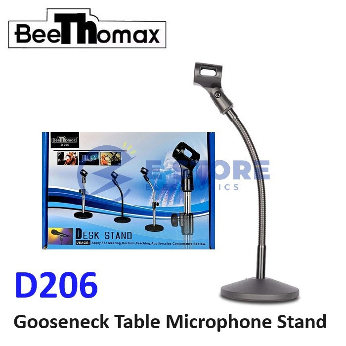 BeeThomax D206 Gooseneck Table Microphone Stand with Holder | Shopee ...