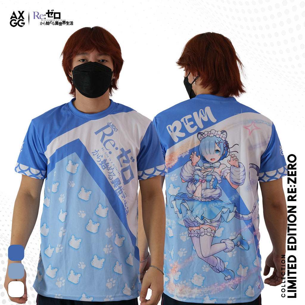AXGG Limited Edition ' Re Zero - Emilia / Rem ' Anime Shirt | Shopee ...