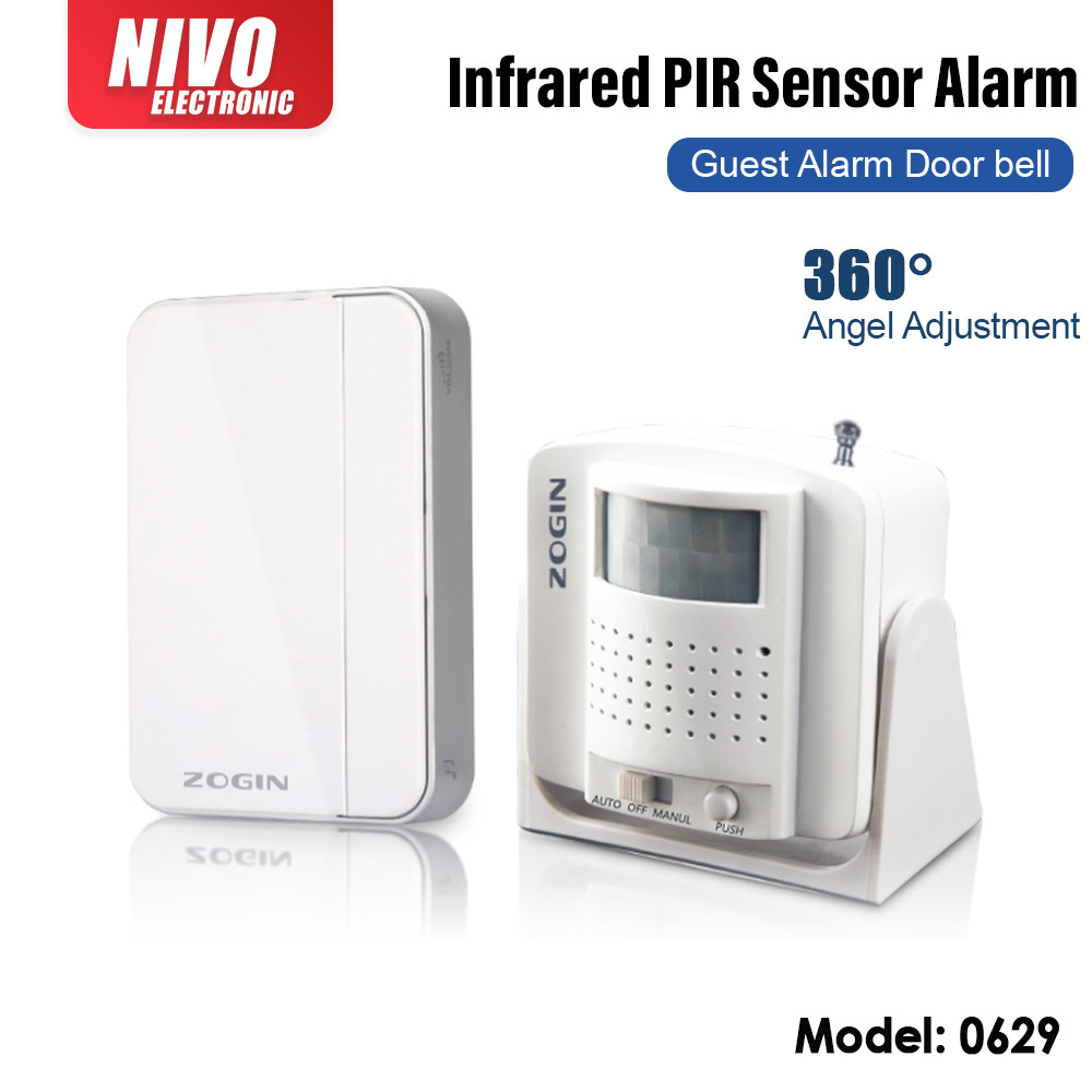 Zogin 0629 Wireless Sensor Alarm Doorbell / Door Chime UK 3 Pin Plug ...