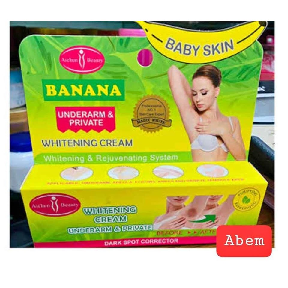 Aichun Beauty Brightening & Whitening Cream for Underarms and Private Parts with Banana Extract ...