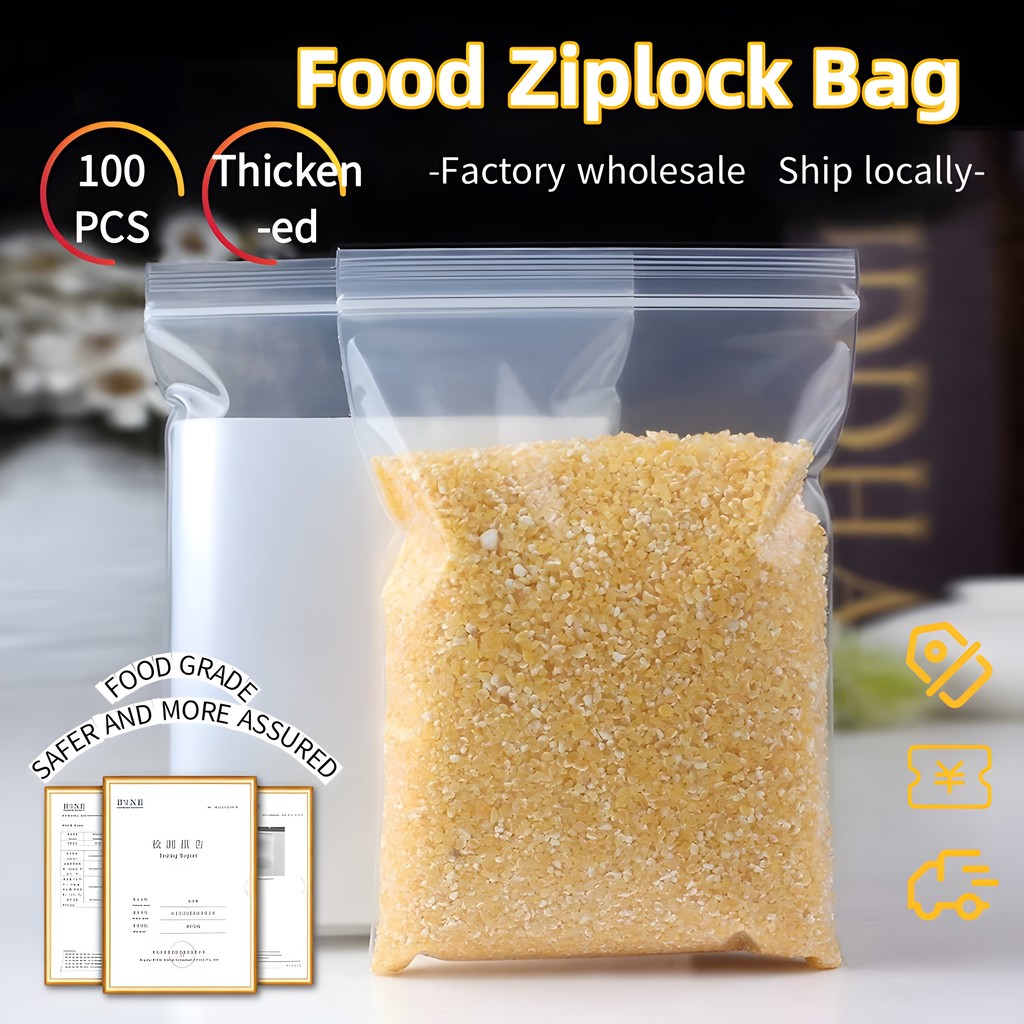 Zip Lock Plastic Bag Food Packaging Storage Beg Ziplock Goodies Plastik ...