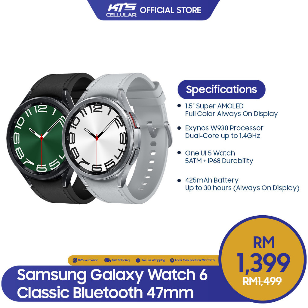 Samsung Galaxy Watch6 Classic Bluetooth 47mm Smartwatch (R960 ...