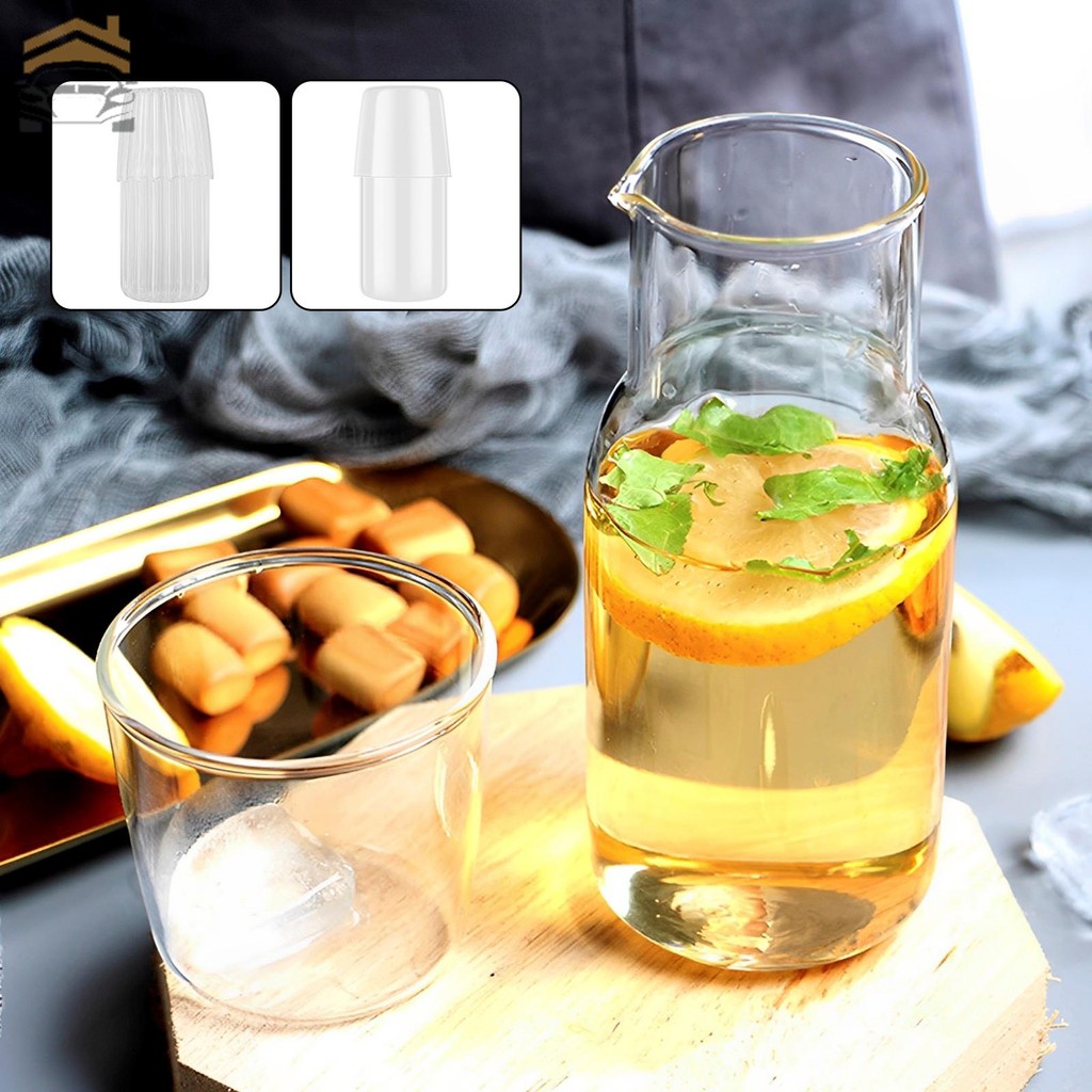 Glass Water Pitcher Set with Glass Cup 500ML/600ML V-Shaped Mouth Glass ...