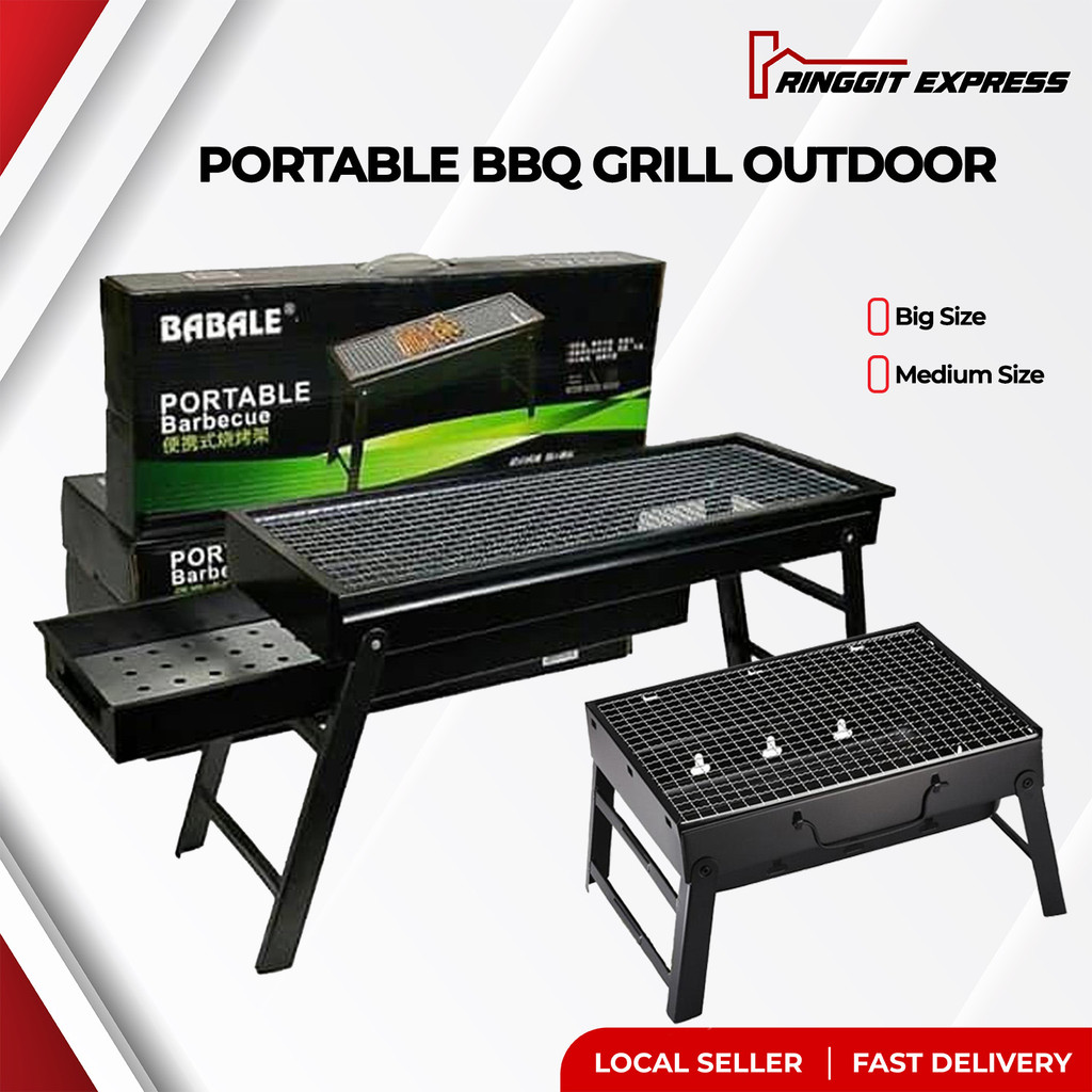 Portable BBQ Grill Outdoor Folding Barbecue Outdoor Charcoal Grill BBQ ...