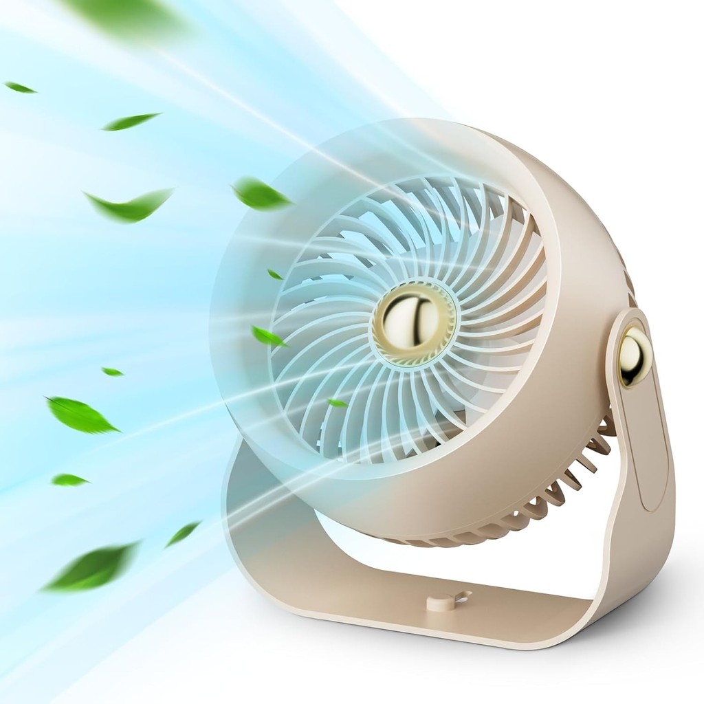 CIVPOWER Desk Fan: Table Fan Small Portable Rechargeable with 6000 mAh ...