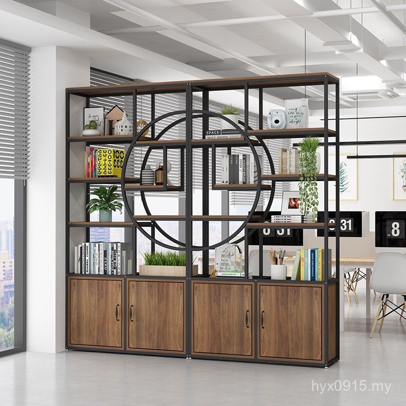 Iron Industrial Style Display Cabinet Screen Living Room White Entry ...