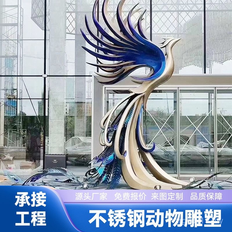 Lobi Hotel Ciri Air Angsa Keluli Tahan Karat Electroplated Metal Arca ...