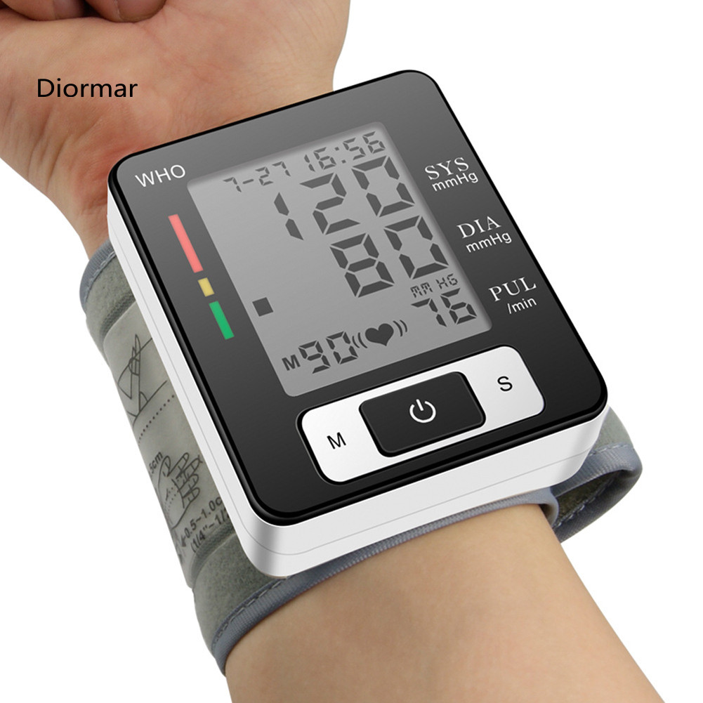 DRR Digital Wrist Blood Pressure Monitor Portable Automatic ...