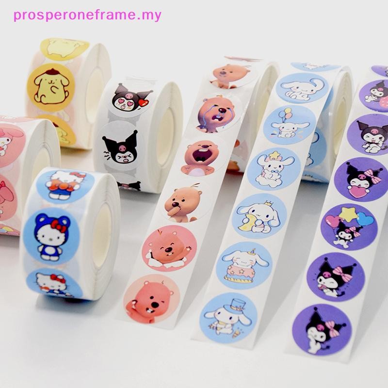 prosperoneframe 500 Pcs/roll Cartoon Anime Stickers Cute Sanrio Hello ...