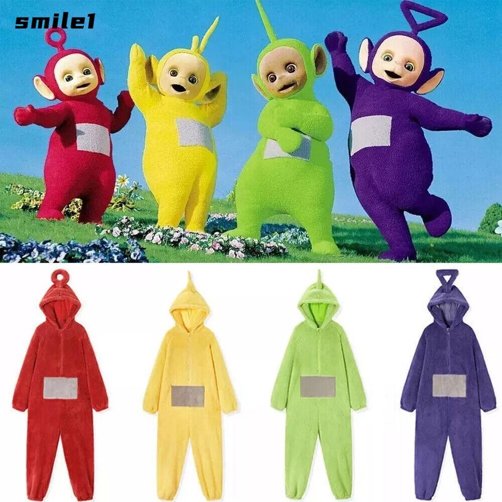 SMILE Teletubbies Costume, Soft Flannel Jumpsuit Pajama, Trendy Winter ...