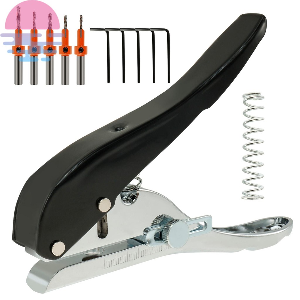 Single Hole Punch 5/16inch Heavy Duty Hole Puncher Portable Hole Edge ...
