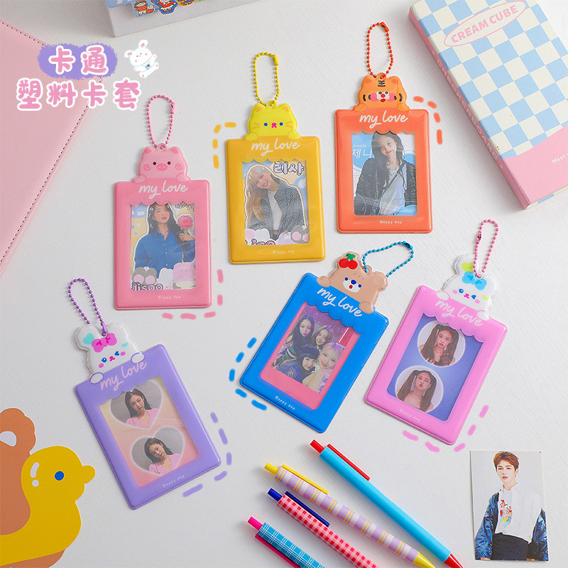 Cartoon Cartoon Bear Plastic Card Holder Girl Goo Card Holder Meal Card ...