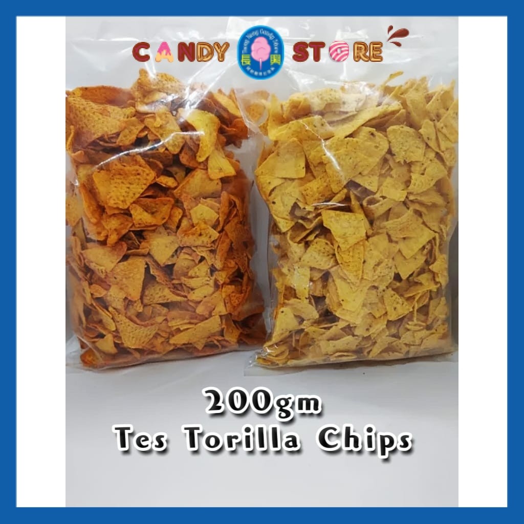 (REPACK) Tes Tortilla Chips Nanchos 200gm (Corn Barbeque / Chili Balado ...
