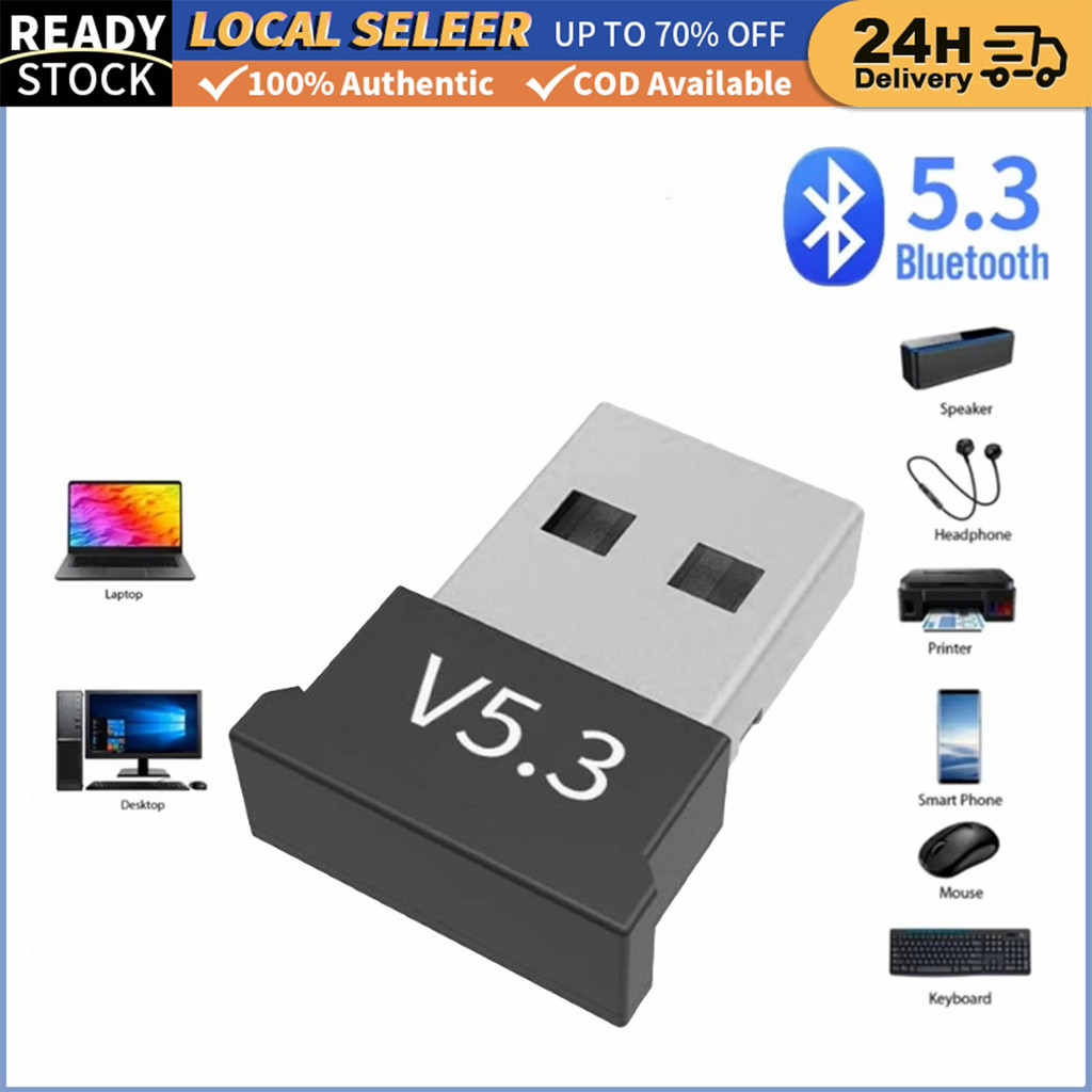 Wireless Bluetooth USB Adapter for PC Laptop Bluetooth 5.0/5.3 ...