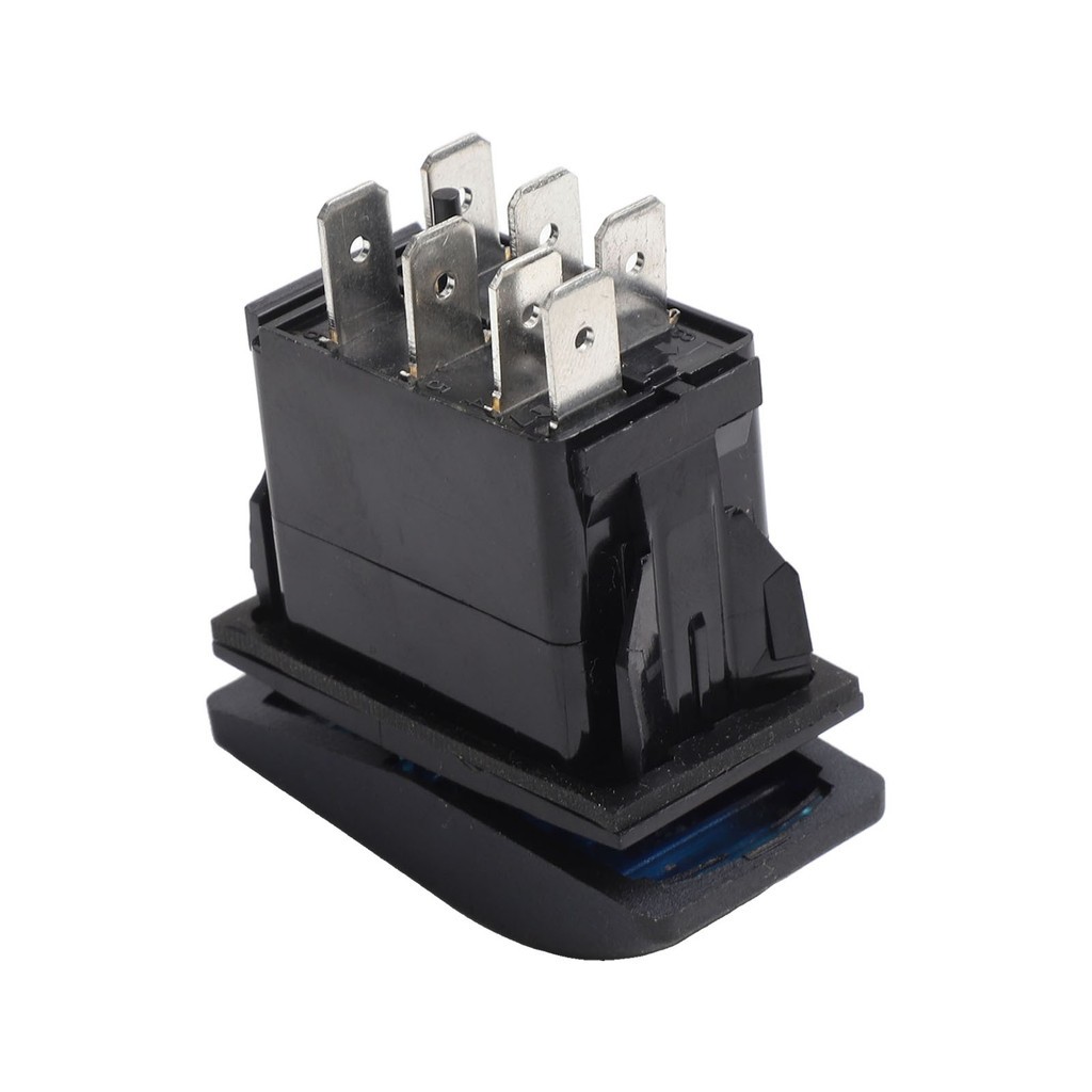 [BTSL] Winch In/Out Rocker Switch 7-Pin Blue LED Rocker Toggle Switch ...