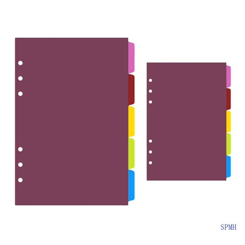 SUP 6 Ring Binder Dividers Tab Dividers Loose Leaf Binder Index ...