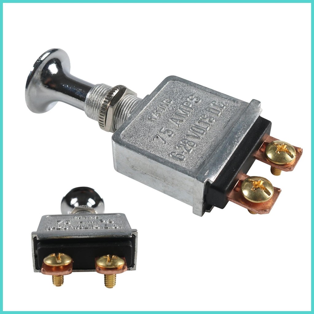 75 Amp Push Pull Switches Chrome-Plated Heavy Duty On/Off Switches ...