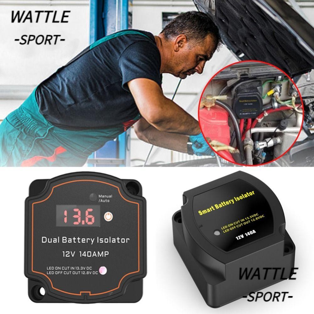 WA-SPORT Dual Battery Isolator, 12V 140A Smart Voltage Sensitive Relay ...